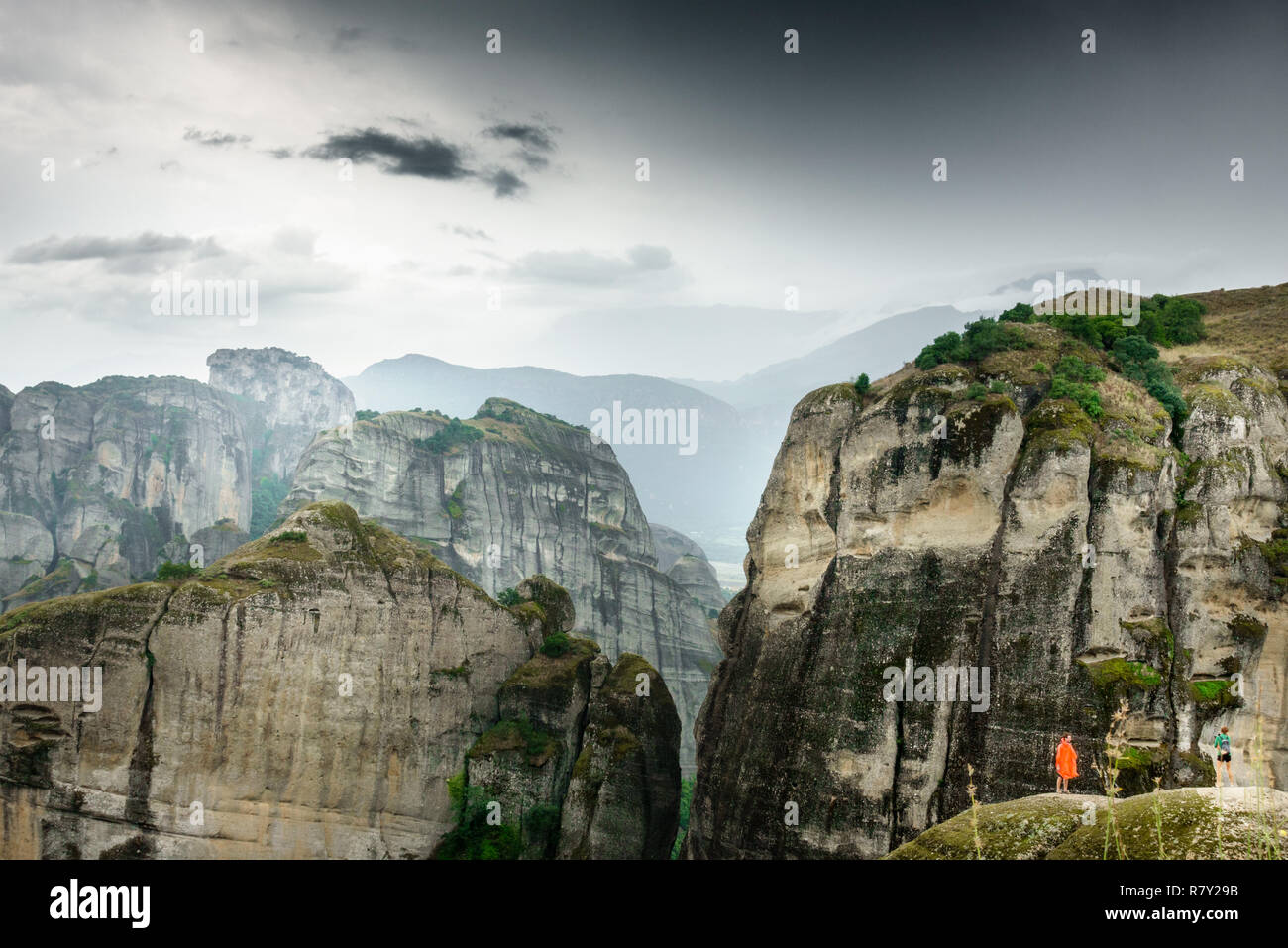 View of the Meteora valley Stock Photo - Alamy