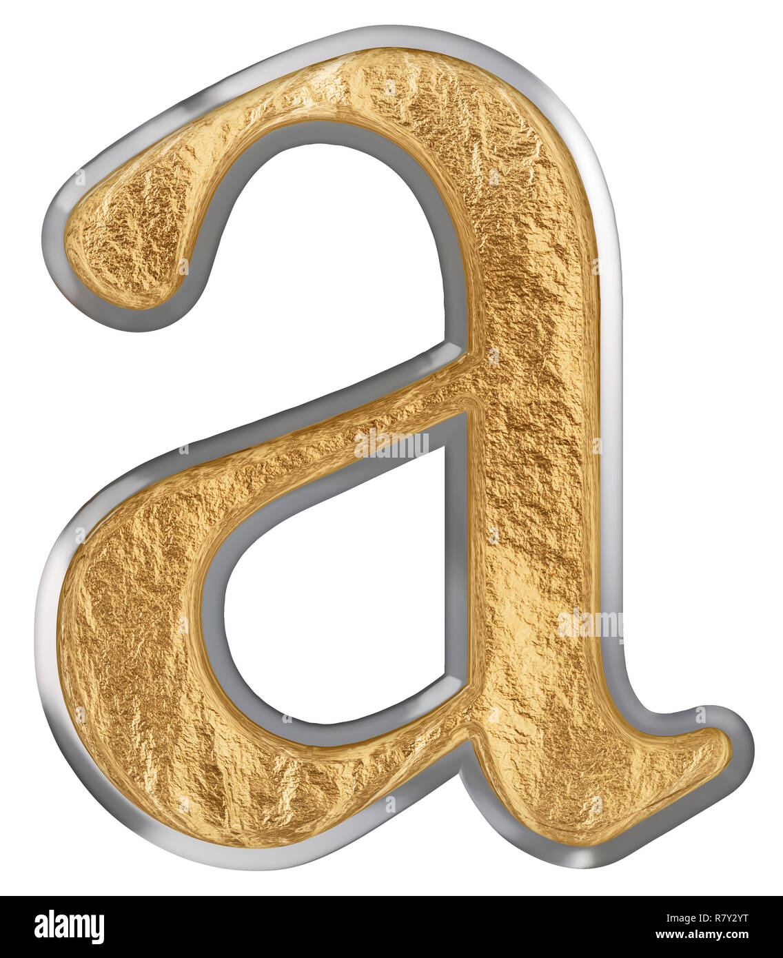 Lowercase letter a, isolated on white, 3D render Stock Photo - Alamy