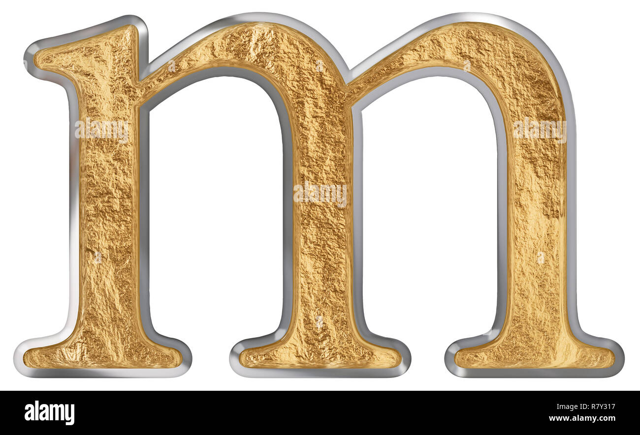 Lowercase letter m, isolated on white, 3D render Stock Photo - Alamy