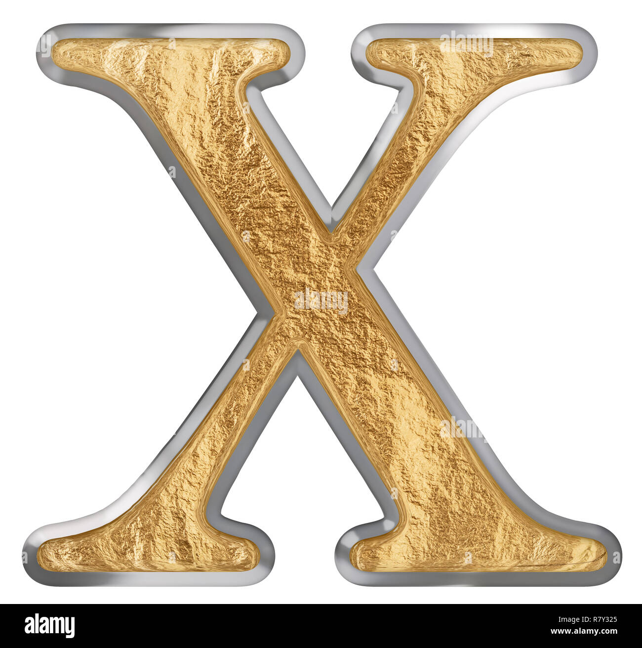 Lowercase letter x, isolated on white, 3D render Stock Photo - Alamy