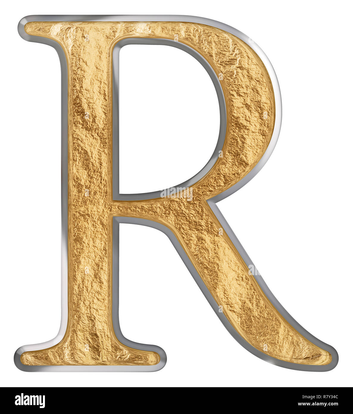Uppercase letter R, isolated on white, 3D render Stock Photo - Alamy