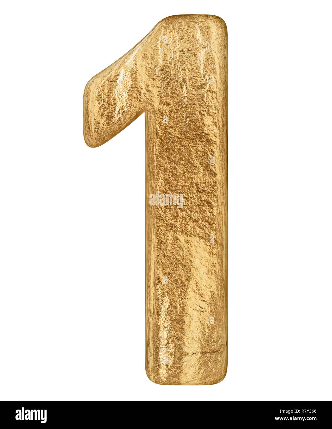 Numeral 1, one, isolated on white background, 3d render Stock Photo - Alamy