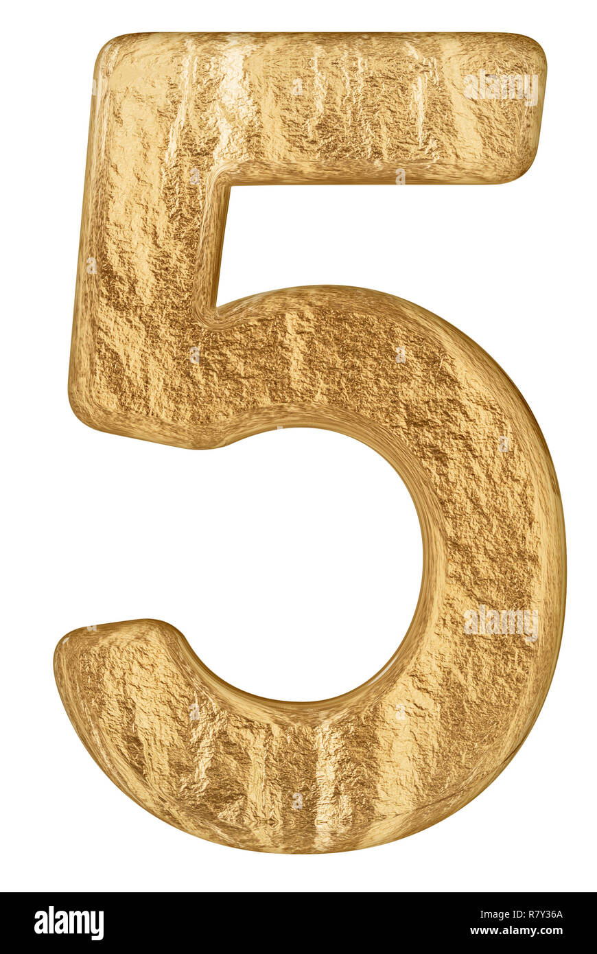 Numeral 5, five, isolated on white background, 3d render Stock Photo ...