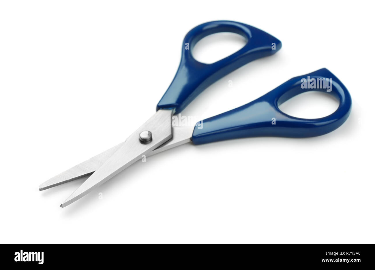 Scissors blue paper hi-res stock photography and images - Alamy