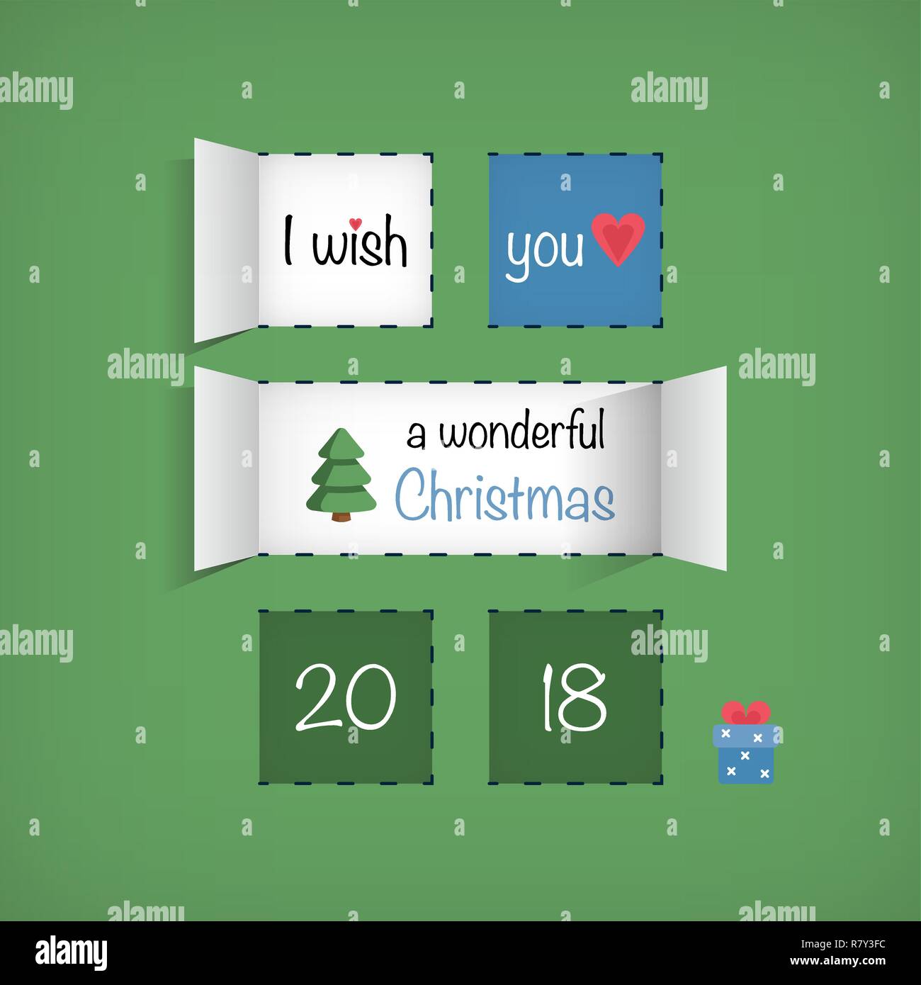 Christmas advent calendar craft Stock Vector Images - Alamy