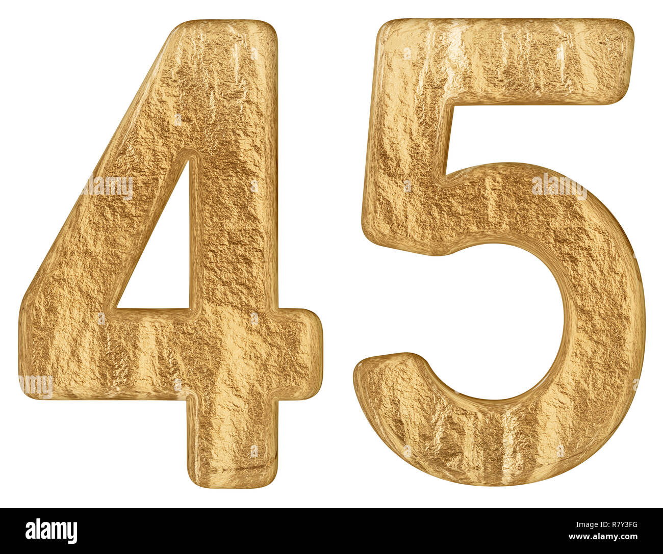 3d number 45 gold Cut Out Stock Images & Pictures - Alamy