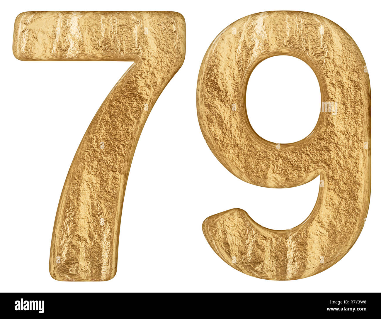 Numeral 79, seventy nine, isolated on white background, 3d render Stock ...
