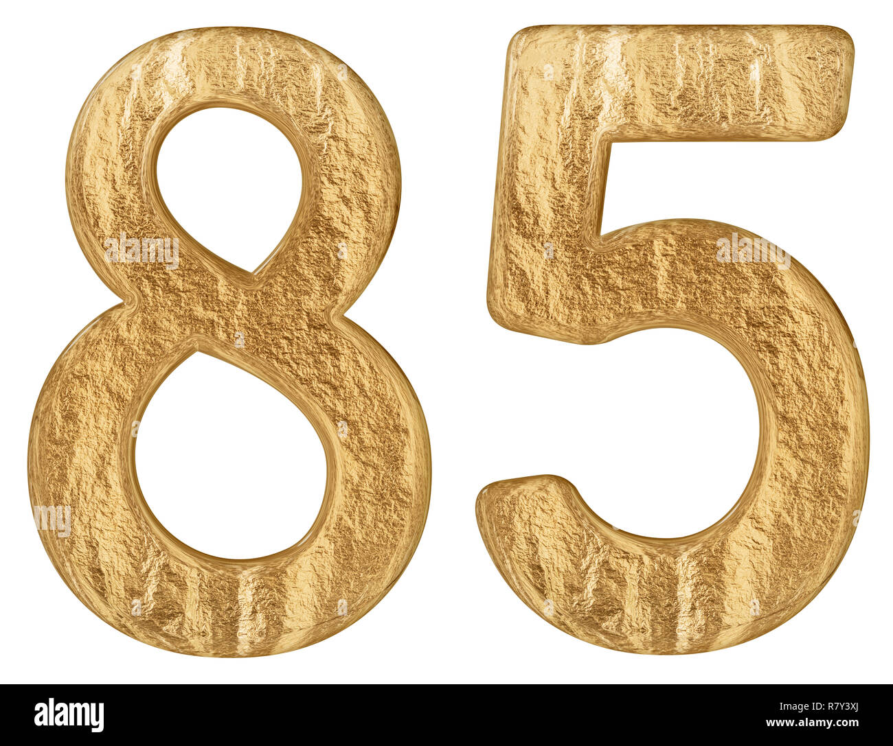 Numeral 85, eighty five, isolated on white background, 3d render Stock ...