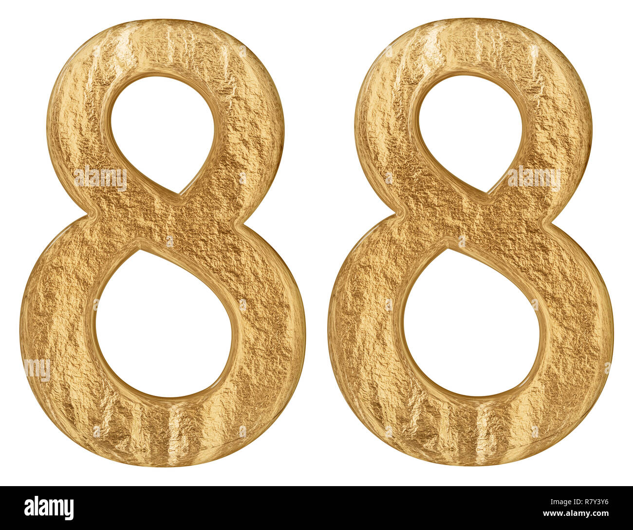 Numeral 88, eighty eight, isolated on white background, 3d render Stock ...