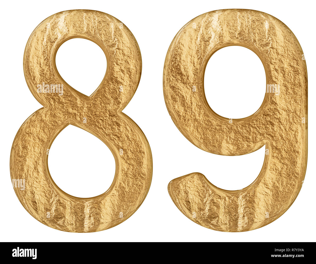 Numeral 89, eighty nine, isolated on white background, 3d render Stock ...