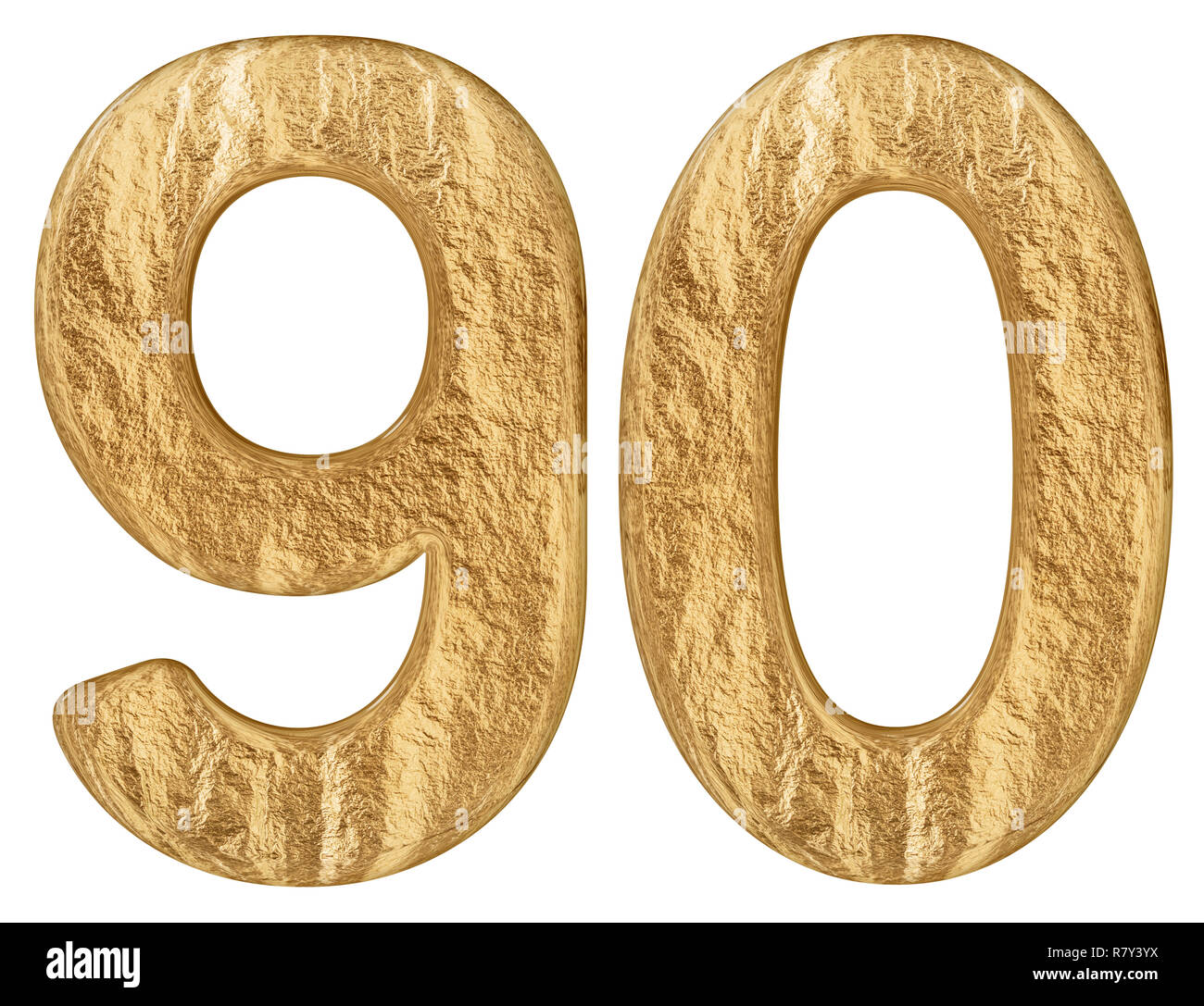 Numeral 90, ninety, isolated on white background, 3d render Stock Photo ...