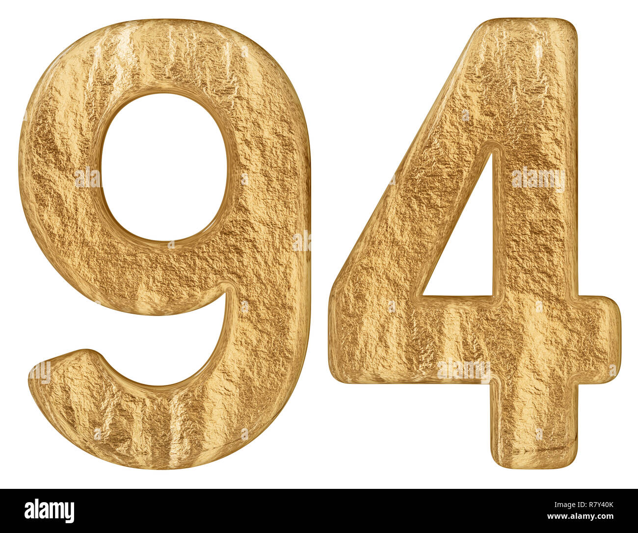 Numeral 94, ninety four, isolated on white background, 3d render Stock ...