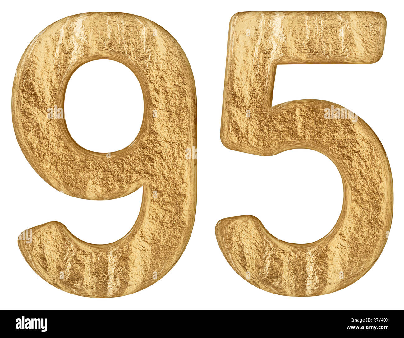 Numeral 95, ninety five, isolated on white background, 3d render Stock ...