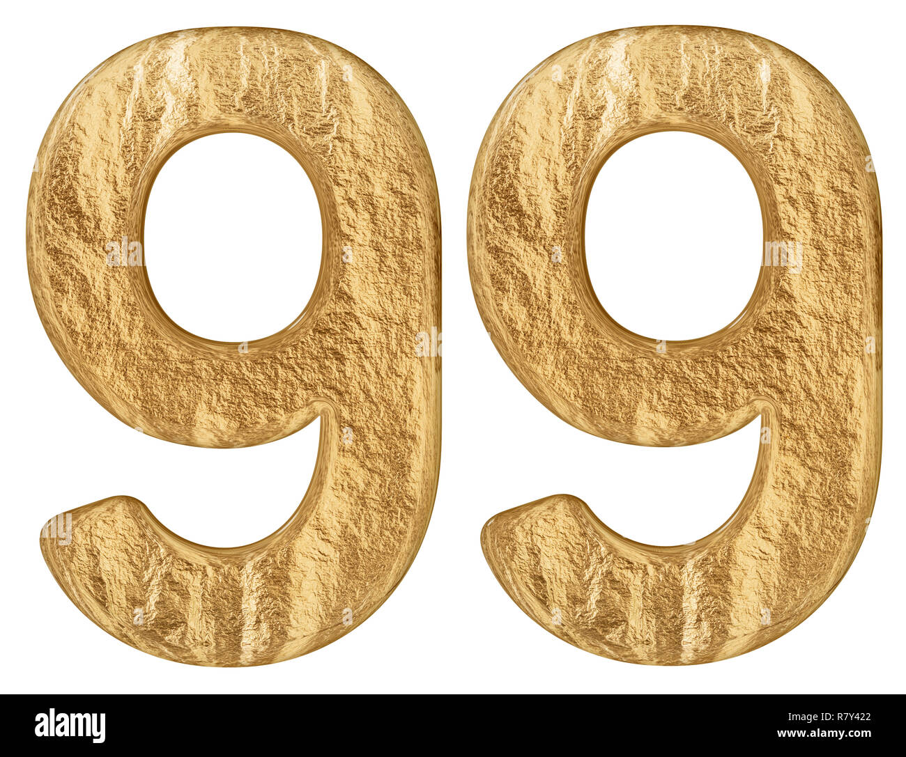 Numeral 99, ninety nine, isolated on white background, 3d render Stock Photo - Alamy
