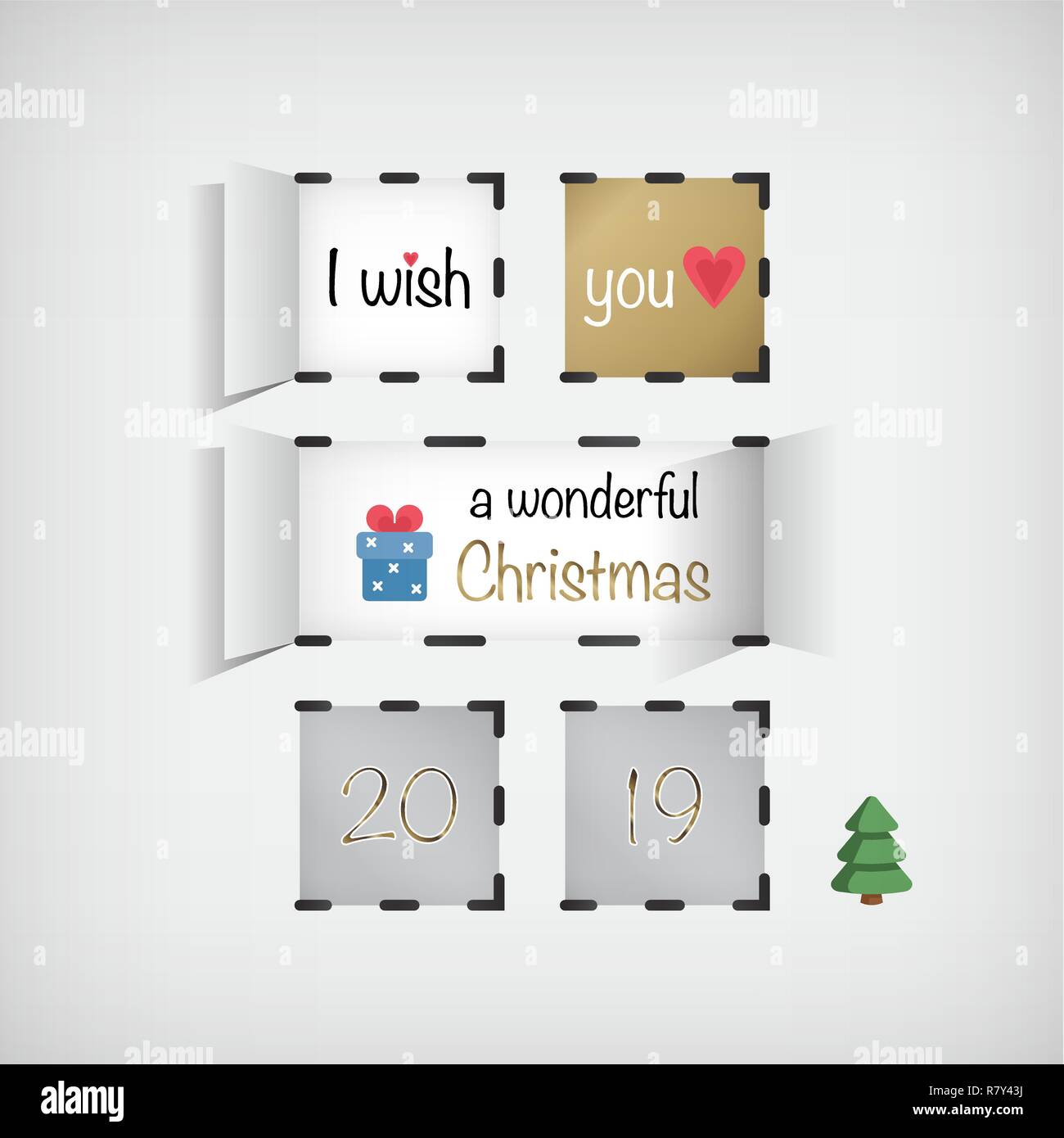 Christmas advent calendar craft Stock Vector Images - Alamy