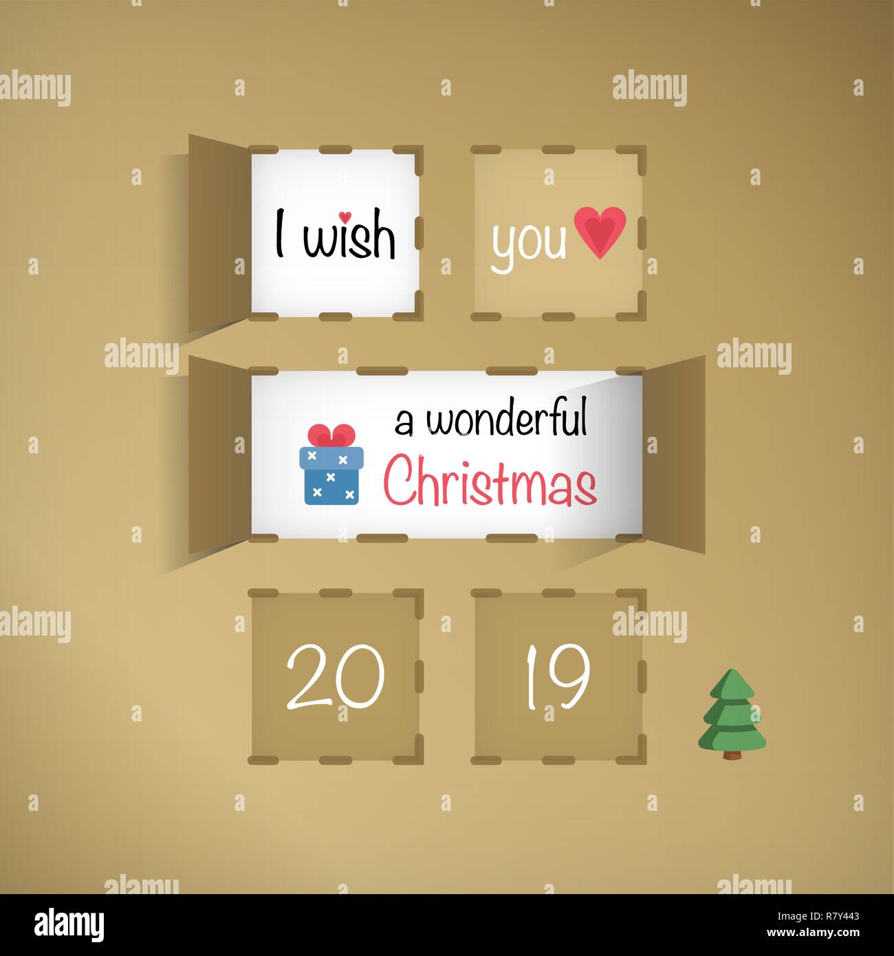 Christmas advent calendar craft Stock Vector Images - Alamy