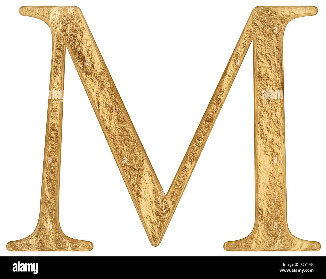 Uppercase letter M, isolated on white, 3D render Stock Photo - Alamy
