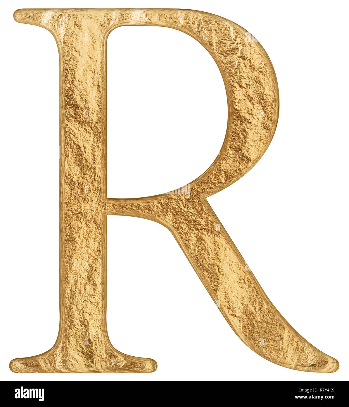 Uppercase letter R, isolated on white, 3D render Stock Photo - Alamy