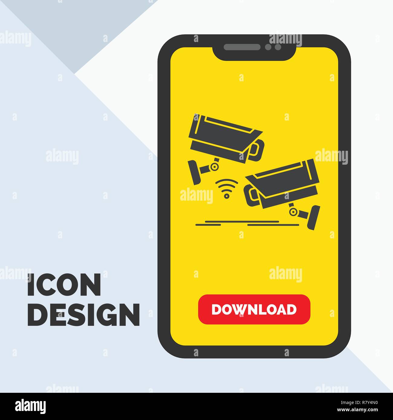 Cctv camera yellow background Stock Vector Images - Alamy