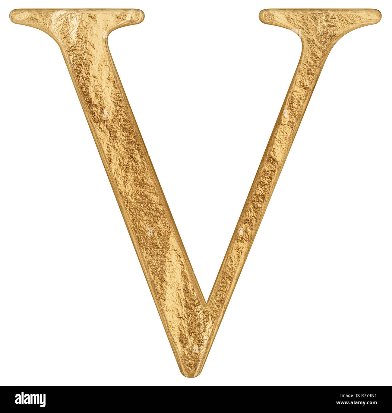 Uppercase letter V, isolated on white, 3D render Stock Photo - Alamy