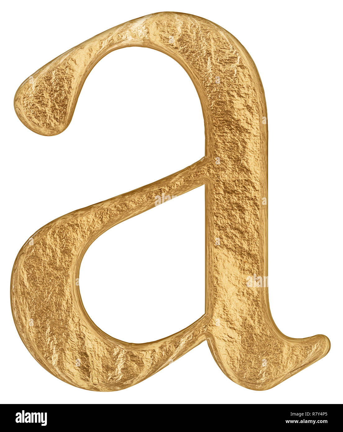 Lowercase letter a, isolated on white, 3D render Stock Photo - Alamy