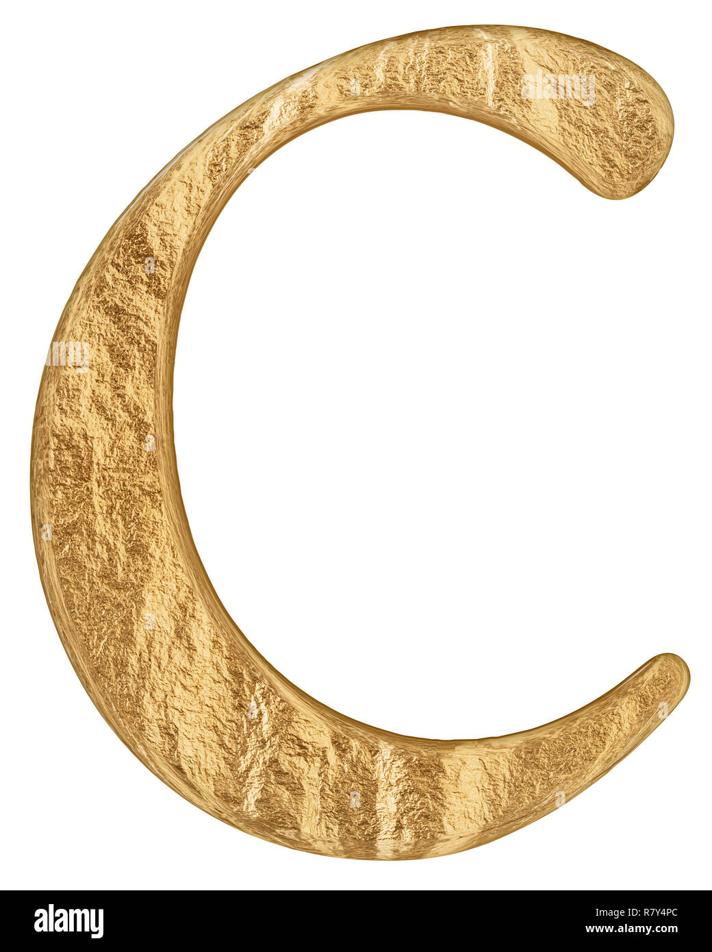 Lowercase letter c, isolated on white, 3D render Stock Photo - Alamy