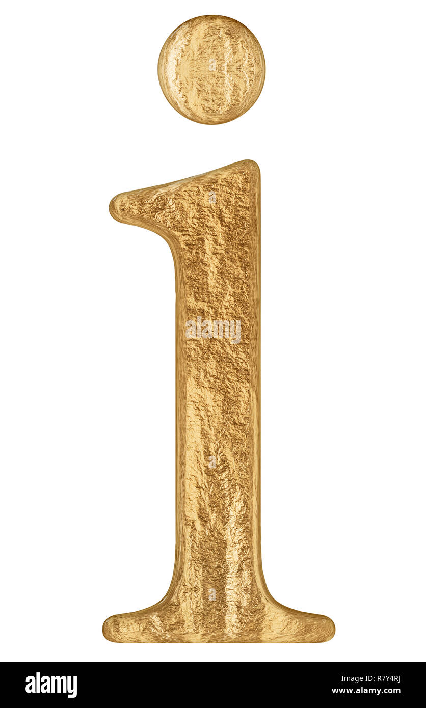 Lowercase letter i, isolated on white, 3D render Stock Photo - Alamy