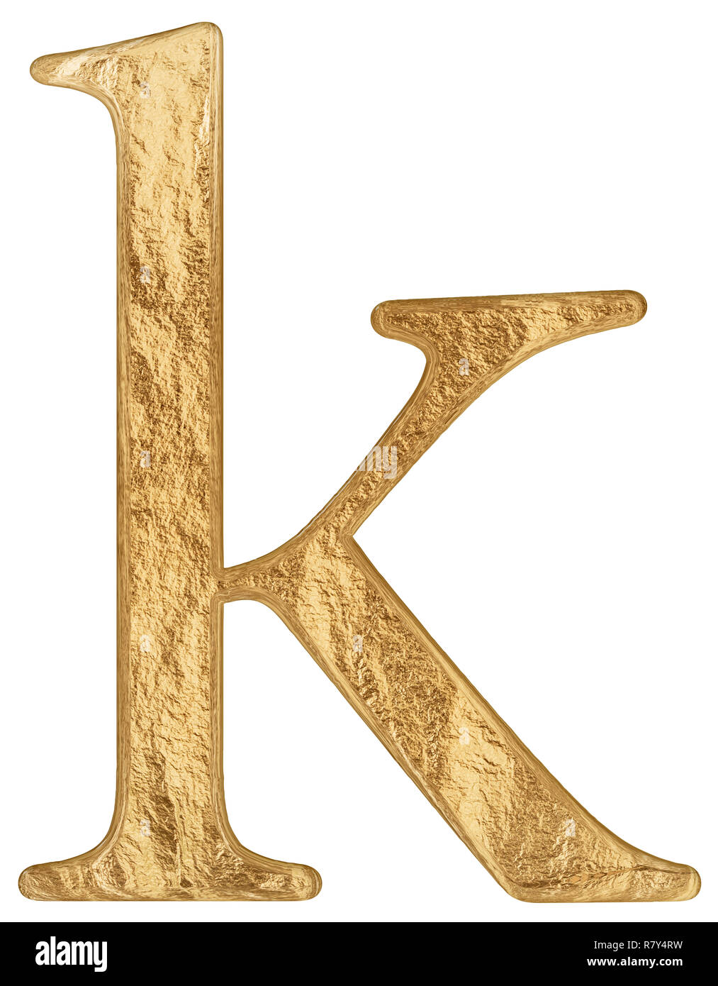 Lowercase letter k, isolated on white, 3D render Stock Photo - Alamy