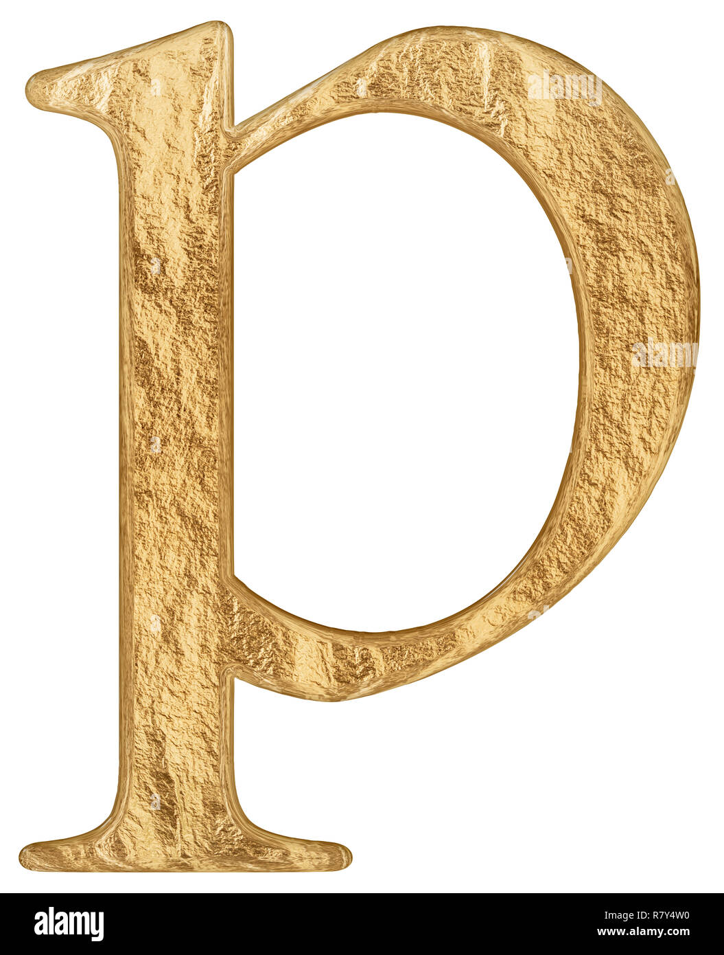 Lowercase letter p, isolated on white, 3D render Stock Photo - Alamy