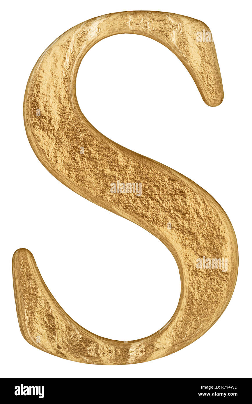 Lowercase letter s, isolated on white, 3D render Stock Photo - Alamy