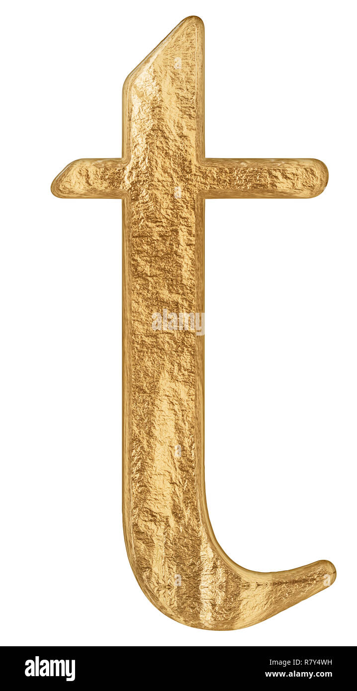Lowercase letter t, isolated on white, 3D render Stock Photo - Alamy