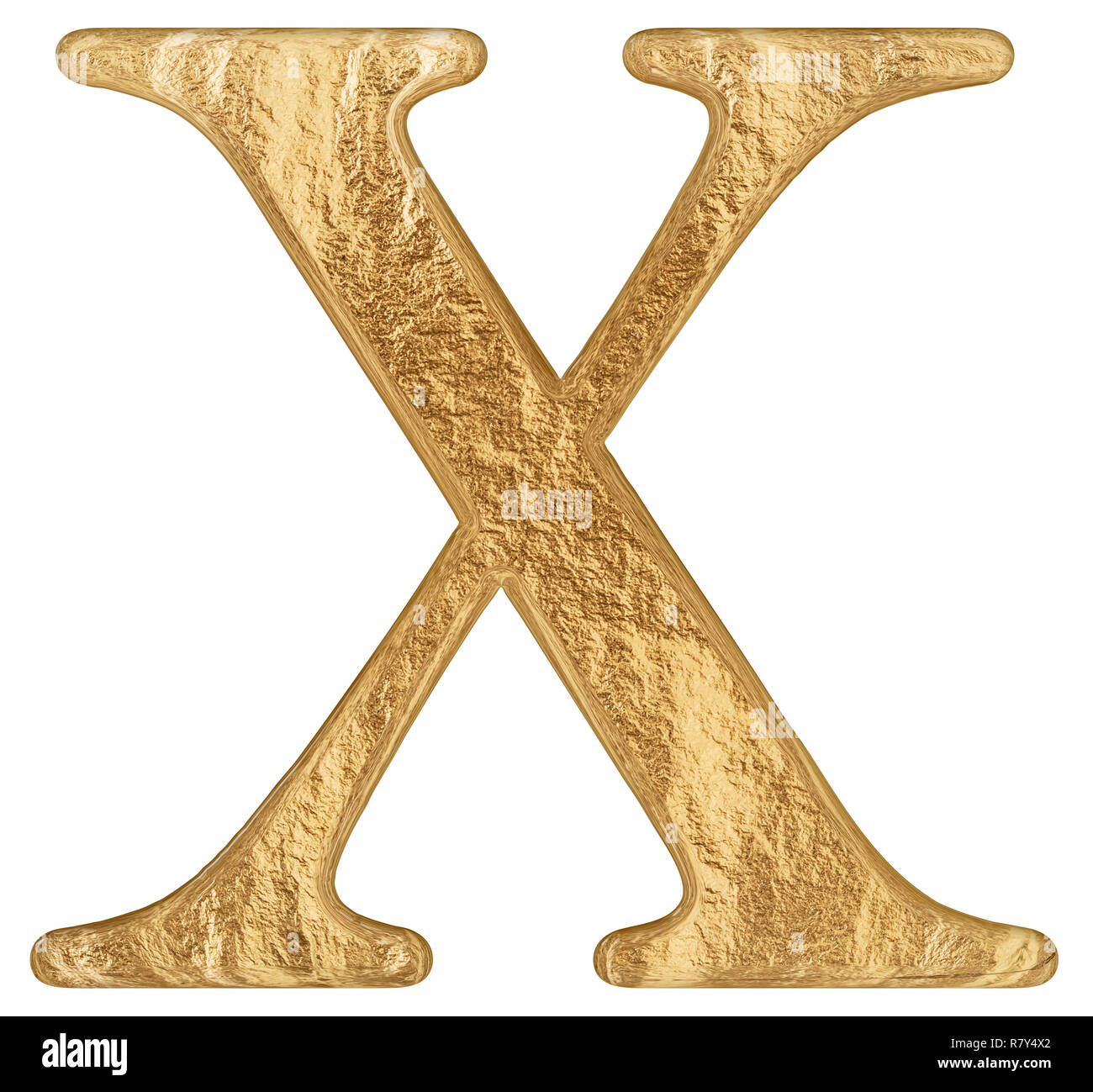 Lowercase letter x, isolated on white, 3D render Stock Photo - Alamy