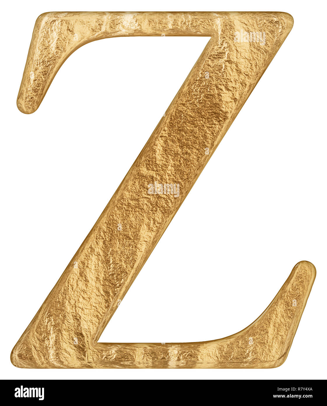 Lowercase letter z, isolated on white, 3D render Stock Photo - Alamy