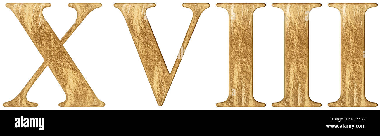 Roman numeral xviii duodeviginti 18 hi-res stock photography and images ...