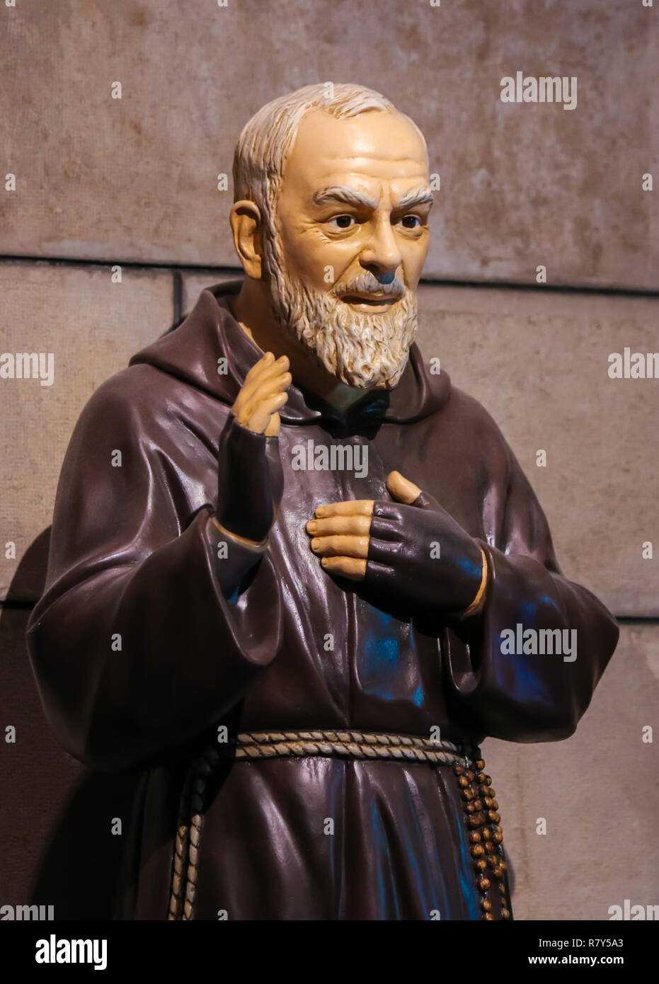 Statue of Padre Pio, also known as Saint Pio of Pietrelcina, in Monaco ...
