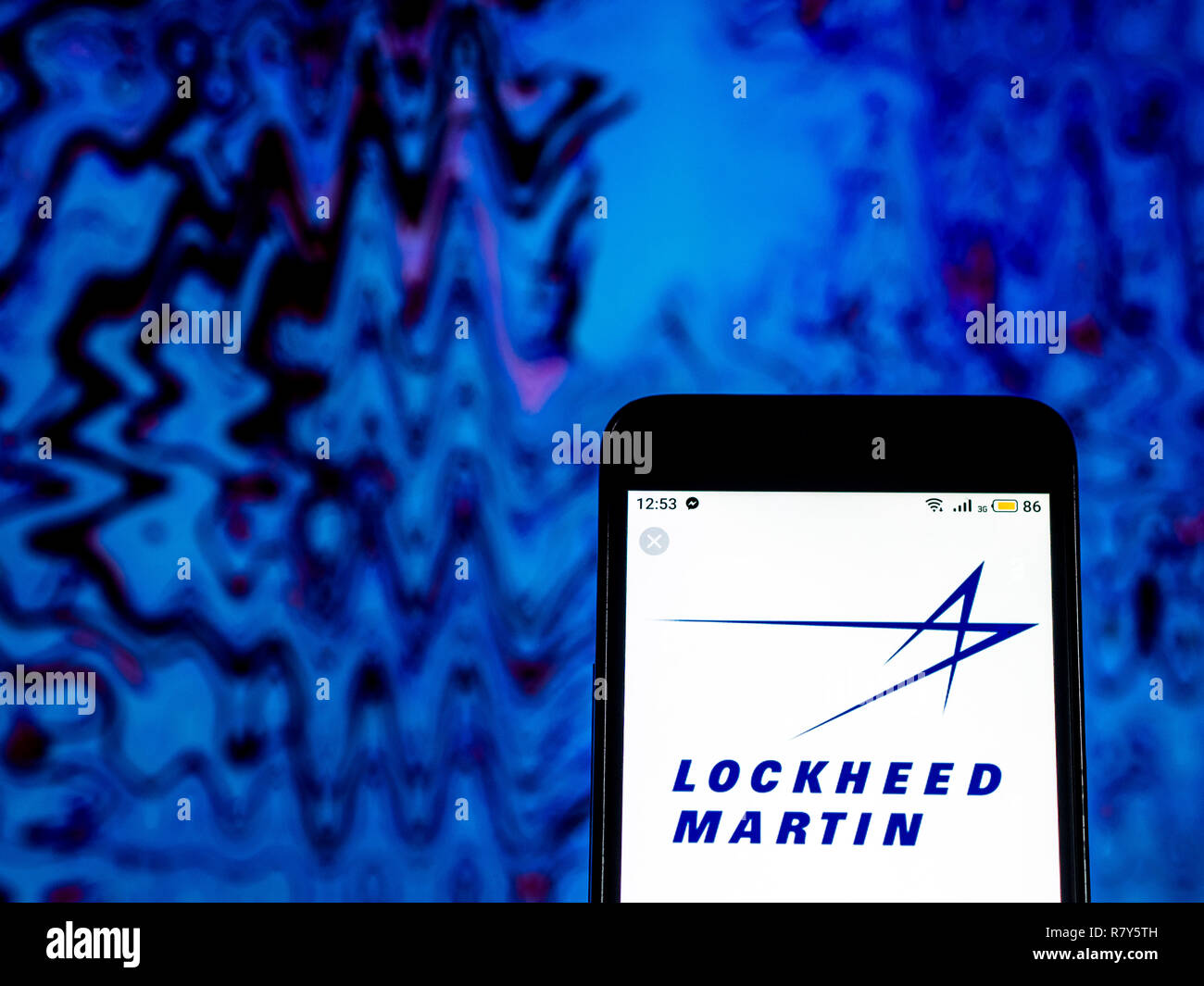 Lockheed Martin Aerospace and defense company logo seen displayed on ...