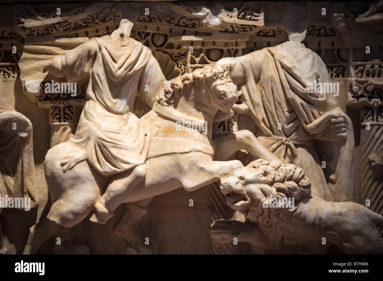 Turkey, Aegean region, Denizli province, Hellenic sculpture at the ...