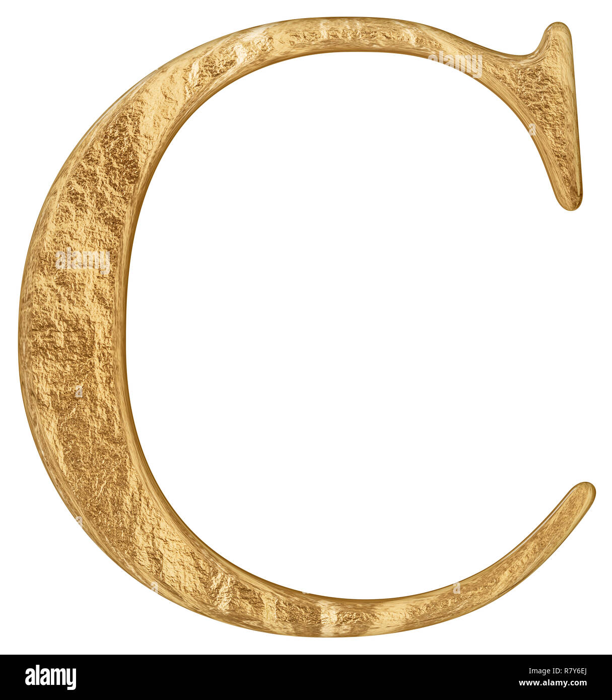 Roman numeral C, centum, 100, one hundred, isolated on white background ...