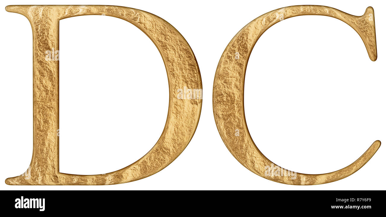 Roman numeral DC, sescenti, 600, six hundred, isolated on white ...