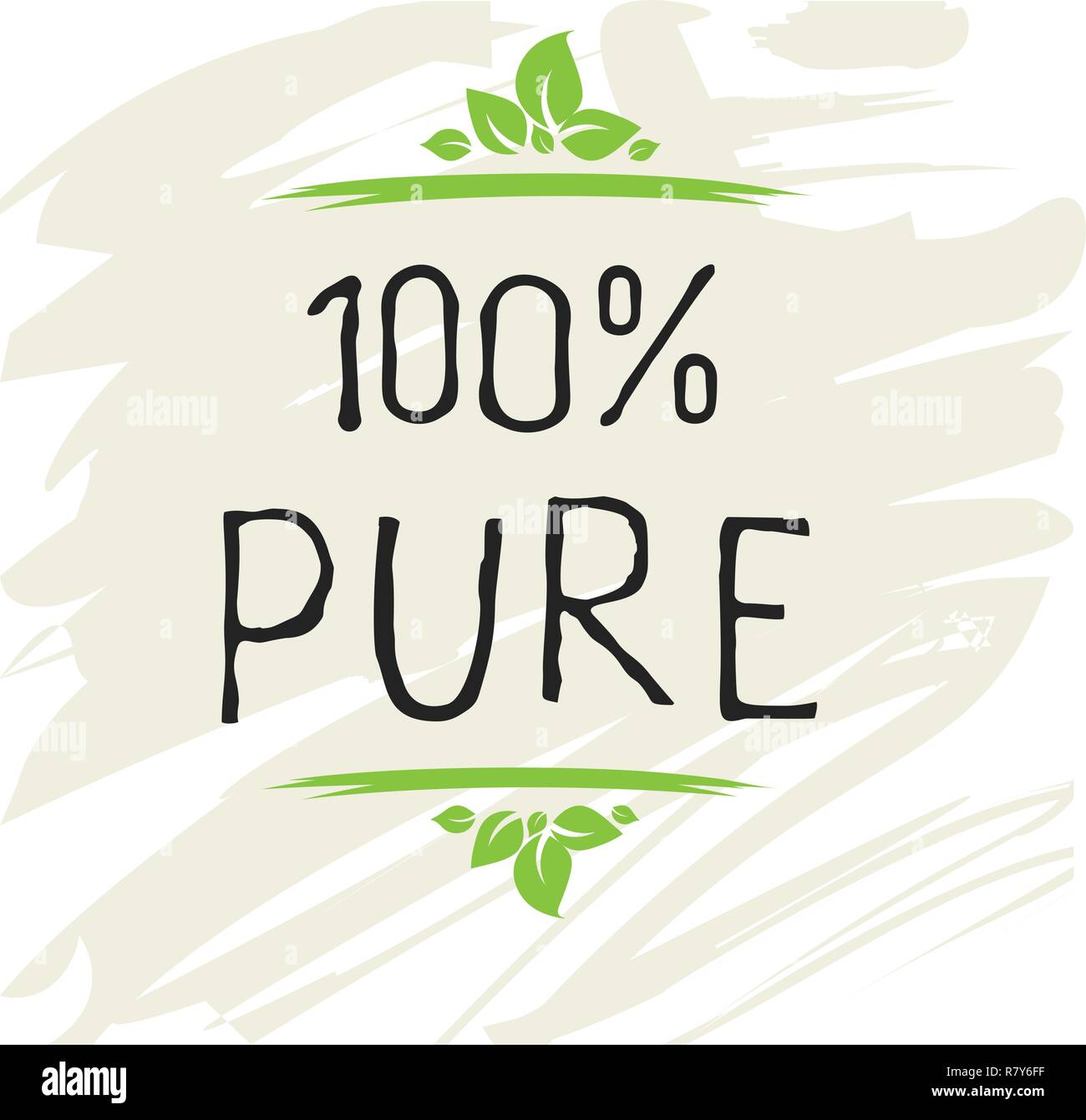 100 Pure label and high quality product badges. Bio healthy Eco food ...