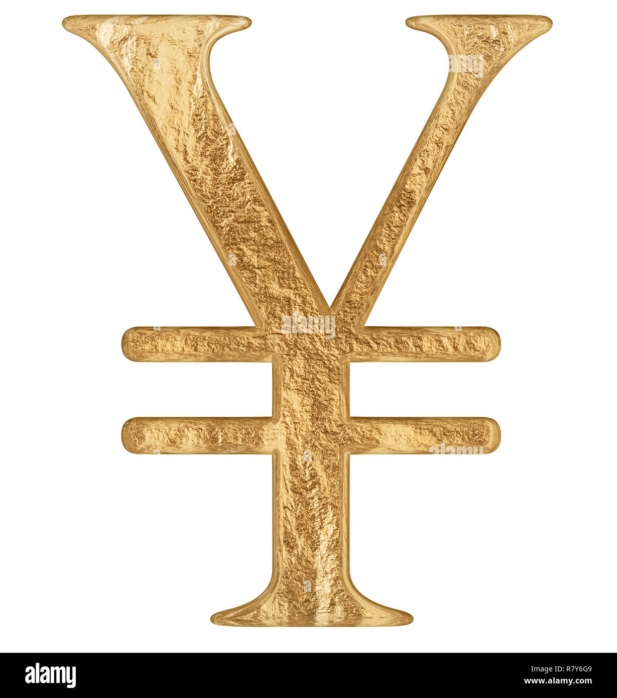 Japanese yen symbol, isolated on white background, 3D render Stock ...