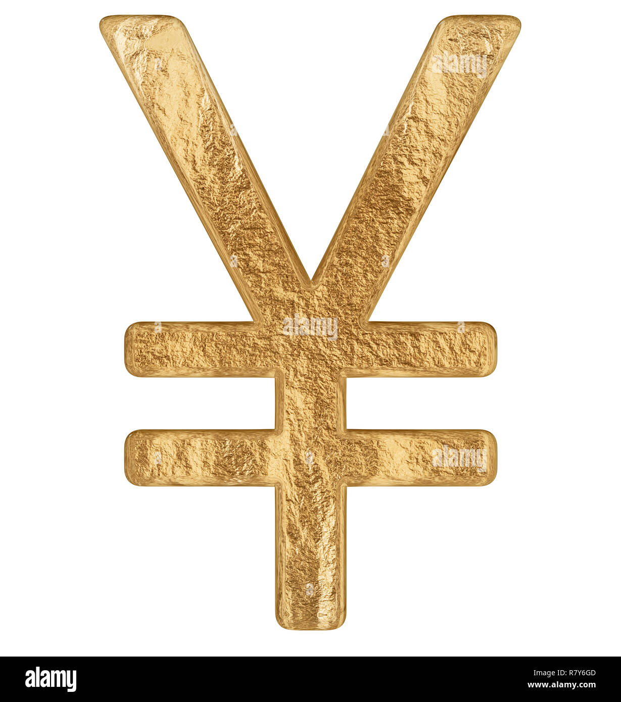 Japanese yen symbol, isolated on white background, 3D render Stock ...