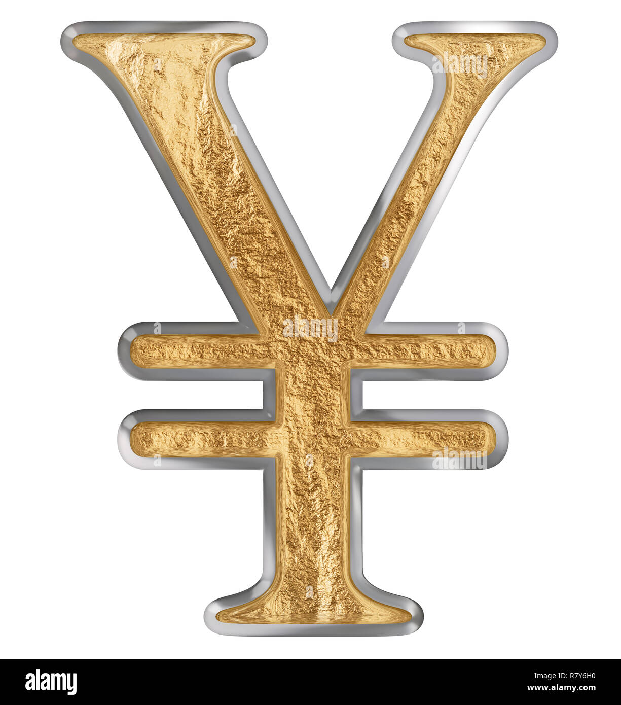 Japanese yen symbol, isolated on white background, 3D render Stock Photo - Alamy