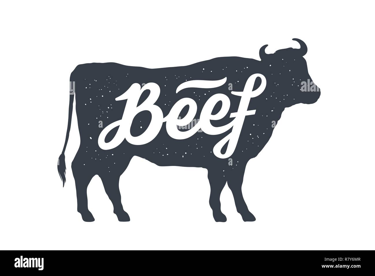 Beef Cow Silhouette Vector