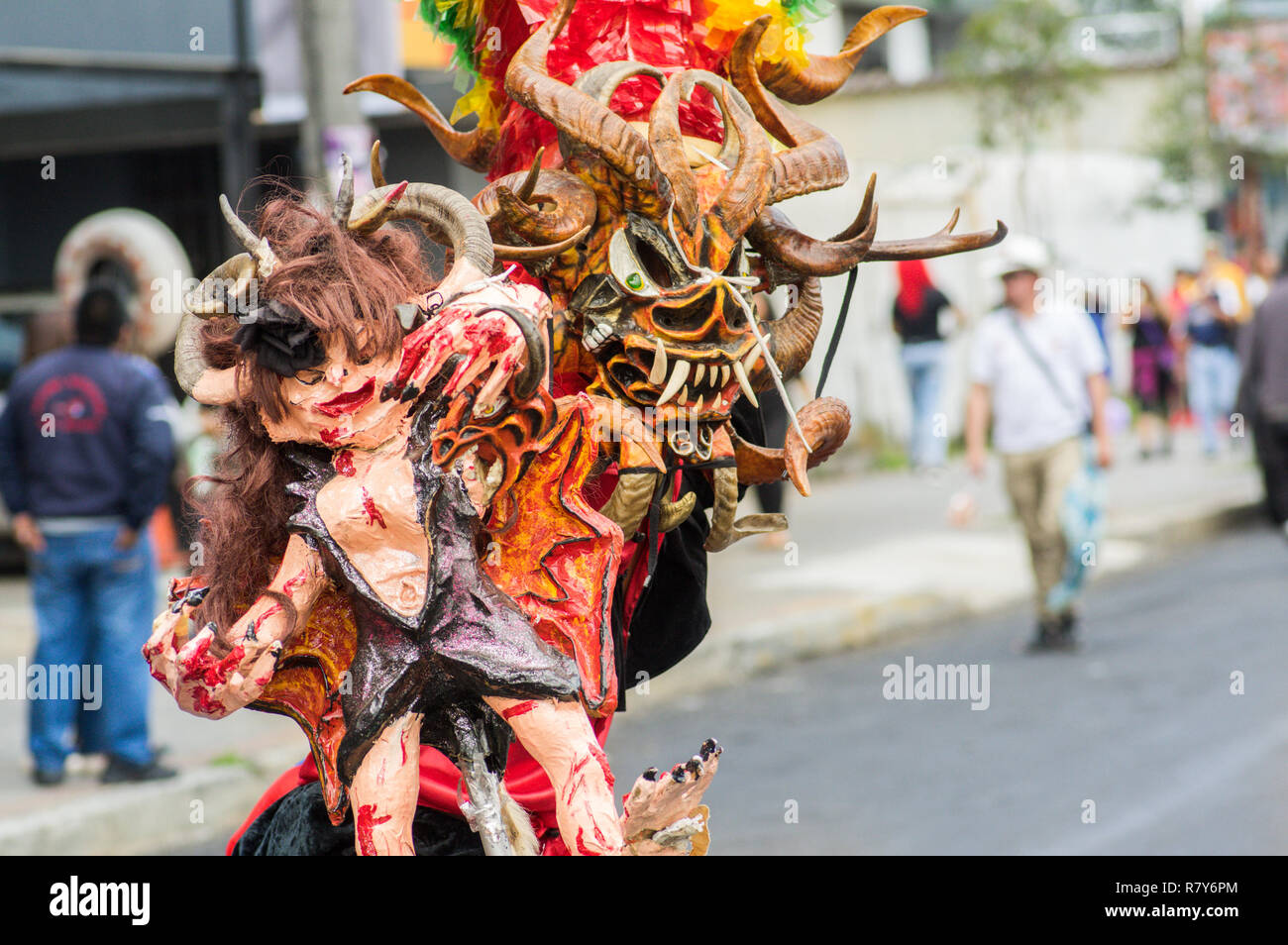 Quito, Ecuador - September, 03, 2018: Unidentified man participating in ...