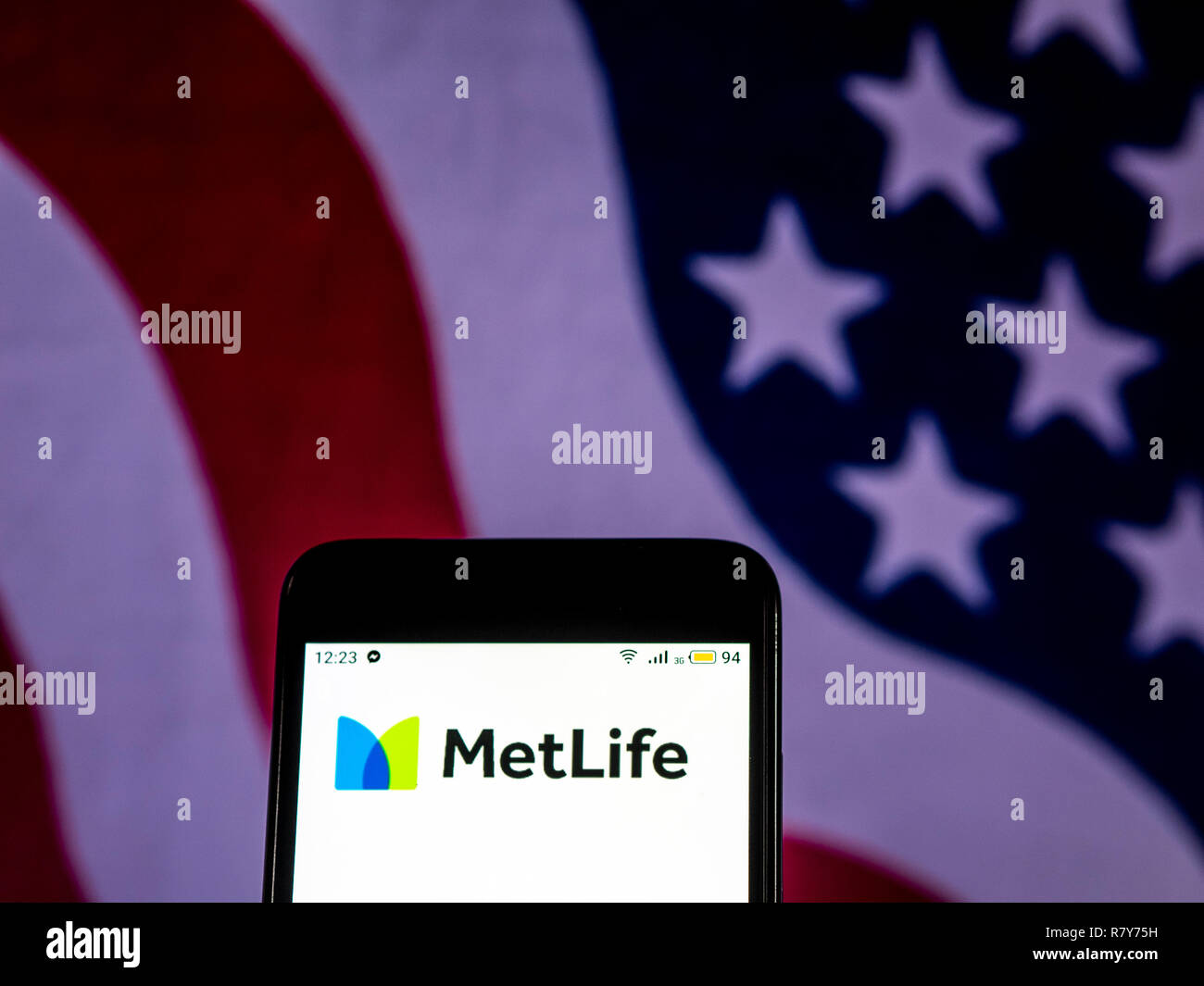 MetLife Life insurance company logo seen displayed on smart phone Stock ...