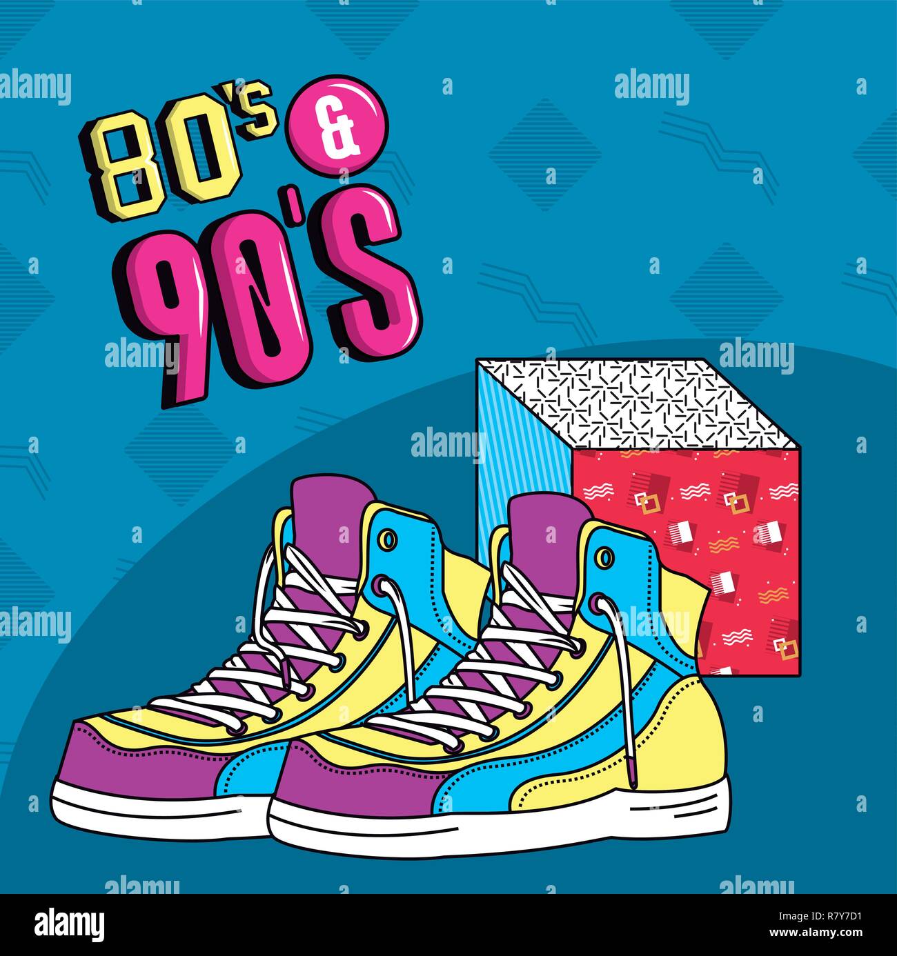 eighties and nineties style Stock Vector Image & Art - Alamy