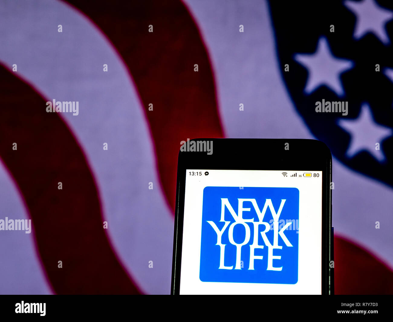 New York Life Insurance Company logo seen displayed on smart phone ...
