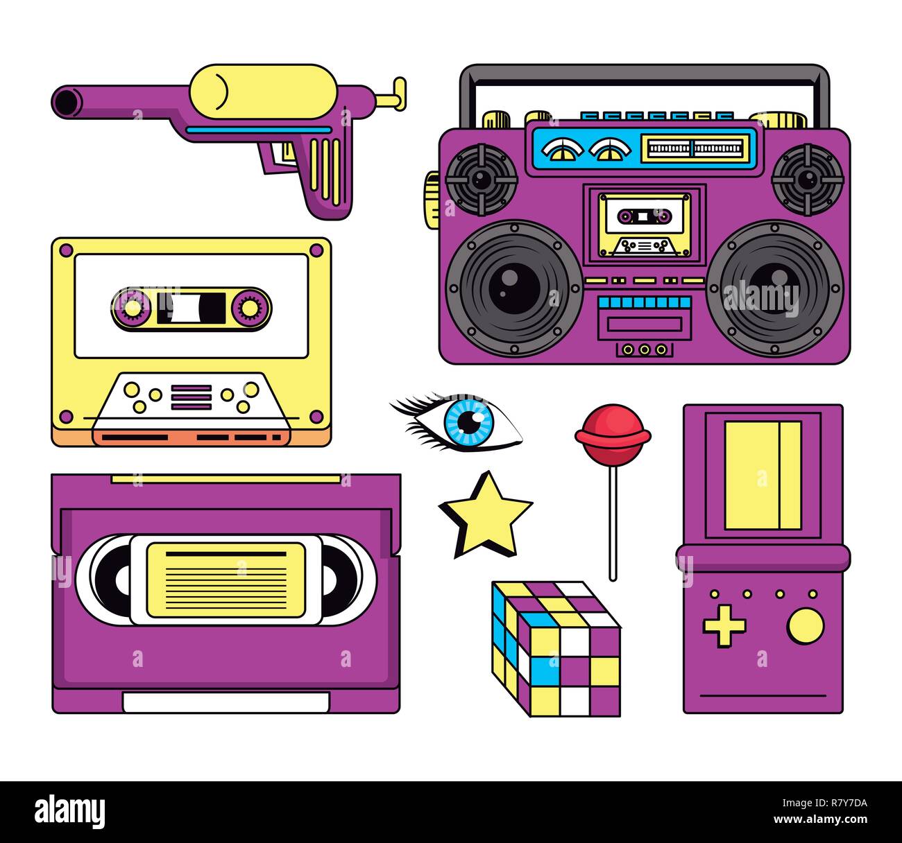 Eighties wallpaper Cut Out Stock Images & Pictures - Alamy