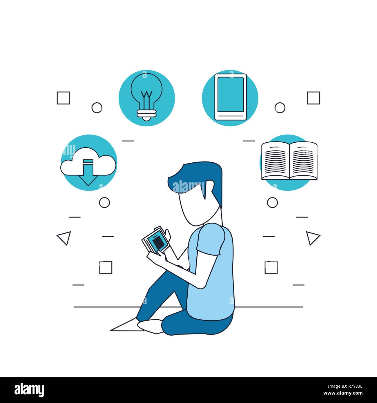 studying tools and man Stock Vector Image & Art - Alamy